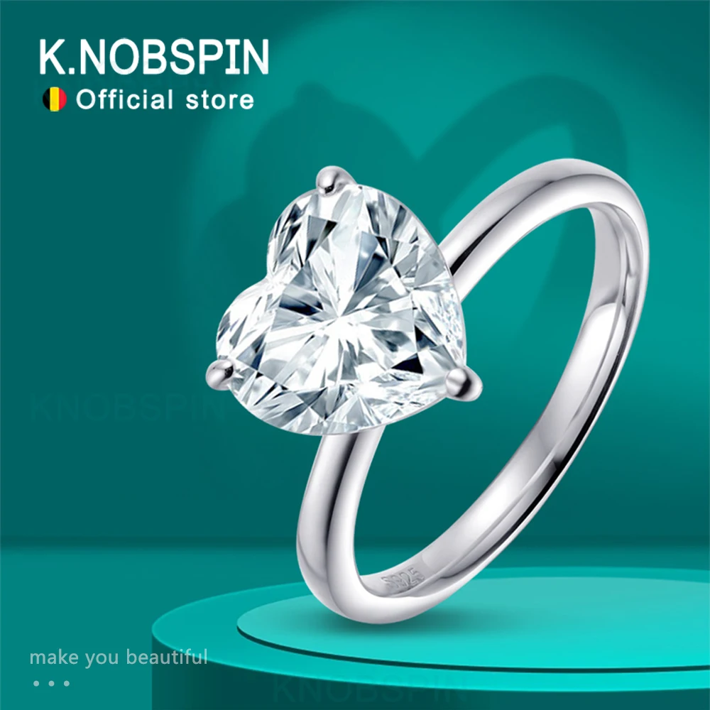 KNOBSPIN-10x10mm-4ct-Heart-Moissanite-Ring-with-Certificate-Original-s925-Silver-plated-18k ...
