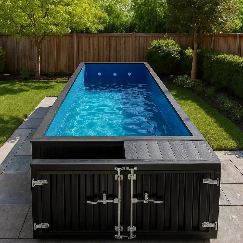 Outdoor Family Backyard Shipping Container Swimming Pool 20ft Swimming ...