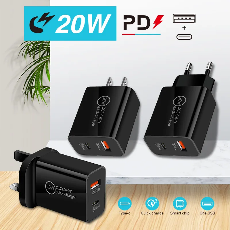 5V-3A-USB-Charger-20W-Fast-Charger-Type-C-PD-Mobile-Phone-Charger-Quick ...