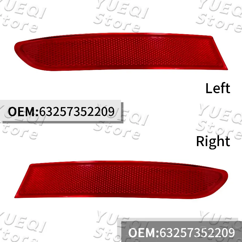 Car Rear Bumper Reflector Tail Light Assembly 63257352209 63257352210 ...