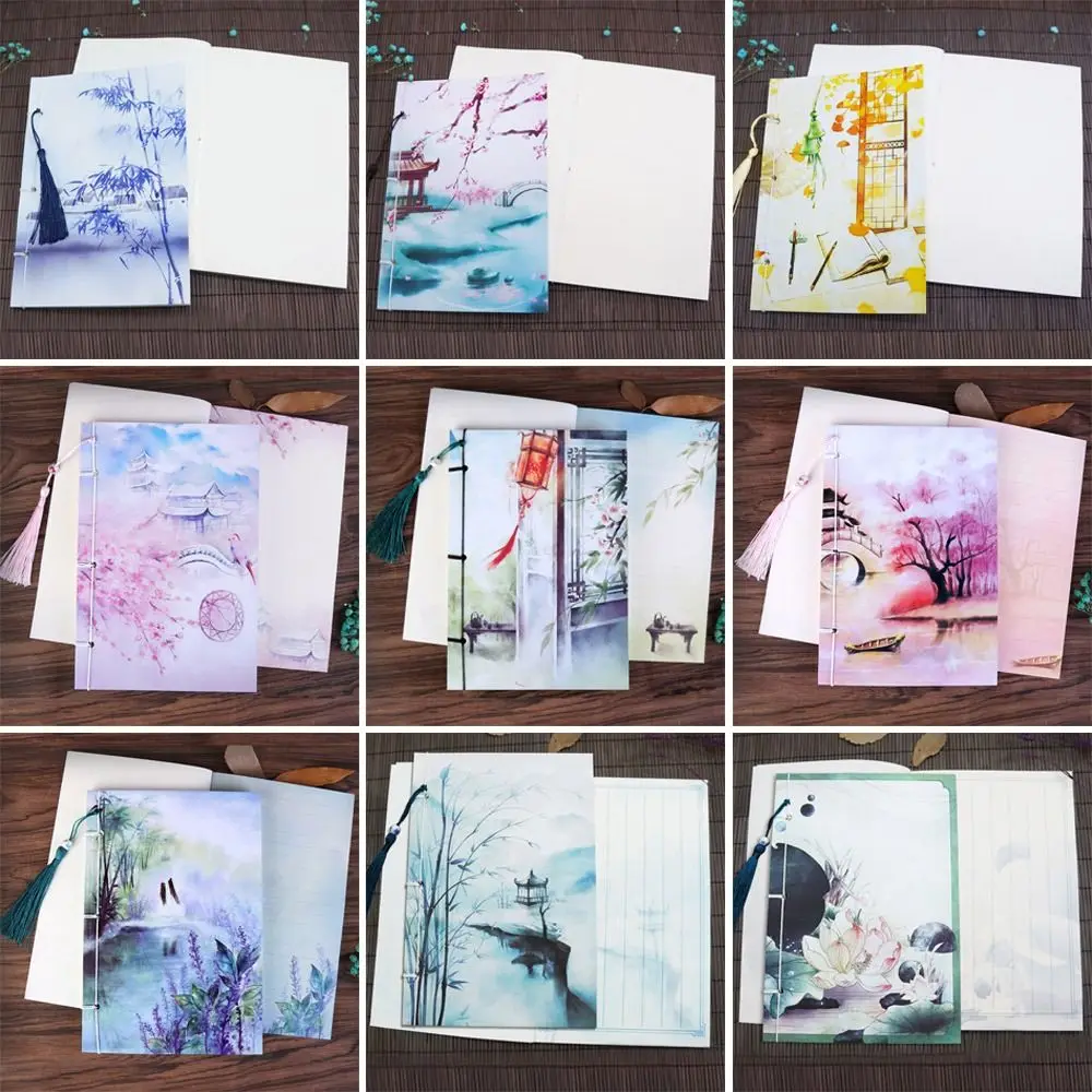 Chinese-Style-Wire-bound-Notebook-Sketchbook-Handmade-Journal-Notepad ...