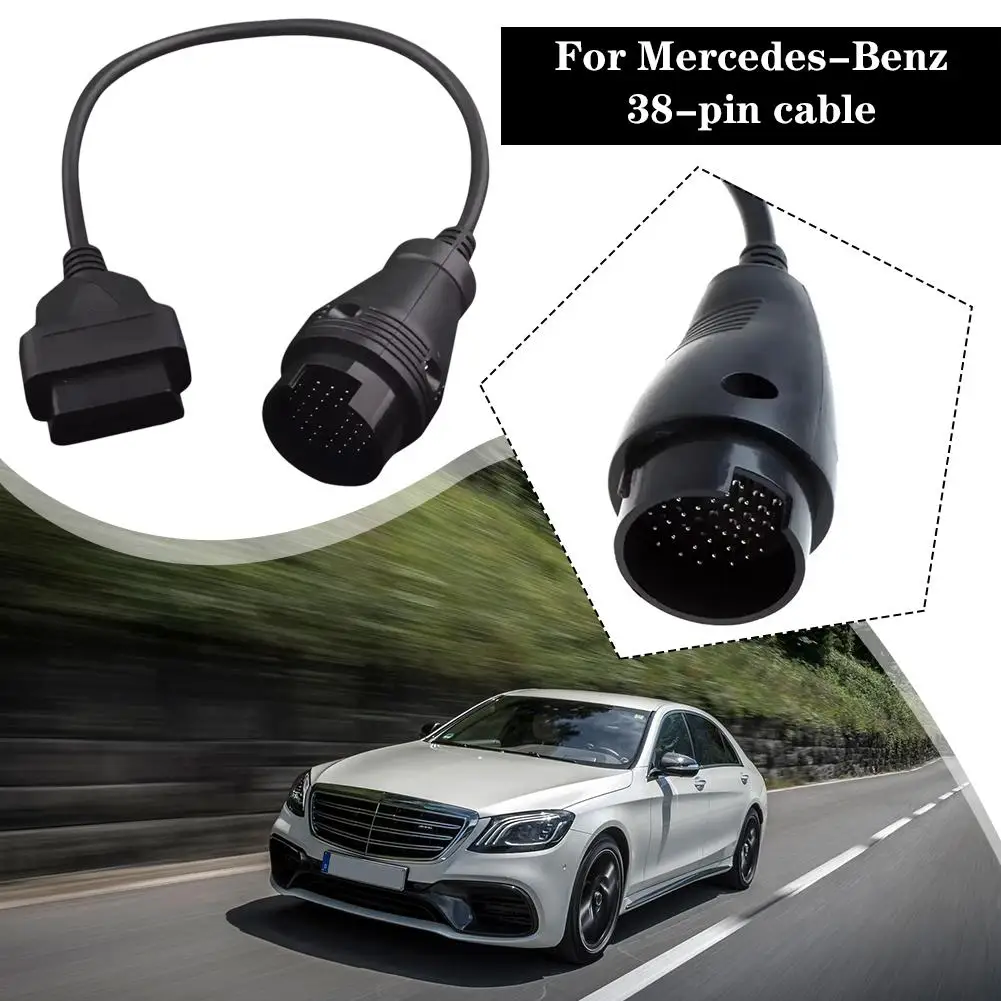 for Benz 38Pin Full PIN To 16 Pin OBD2 Adapter Connector Cable 38 Pin ...