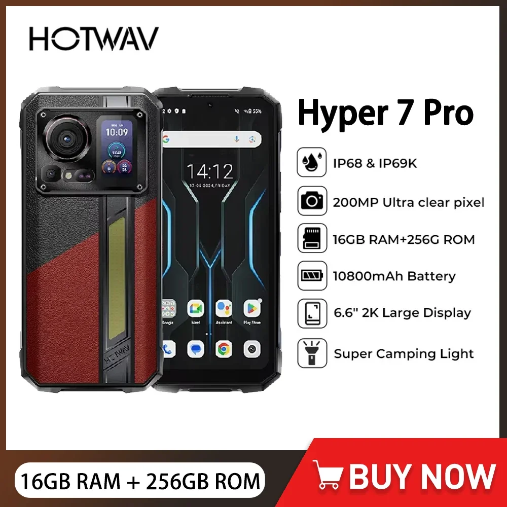 HOTWAV-Hyper-7-Pro-Rugged-Smartphone-Android-14-6-6-Inch-FHD-120Hz-16GB ...