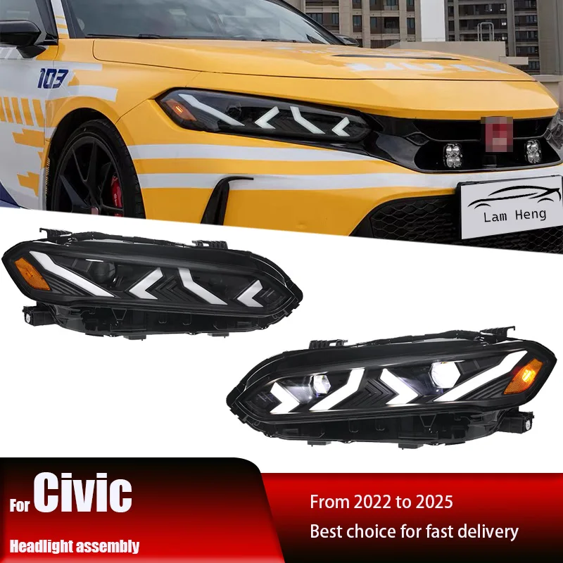 Suitable for 2022-2025 Honda Civic Headlight Assembly Modified Lambo ...