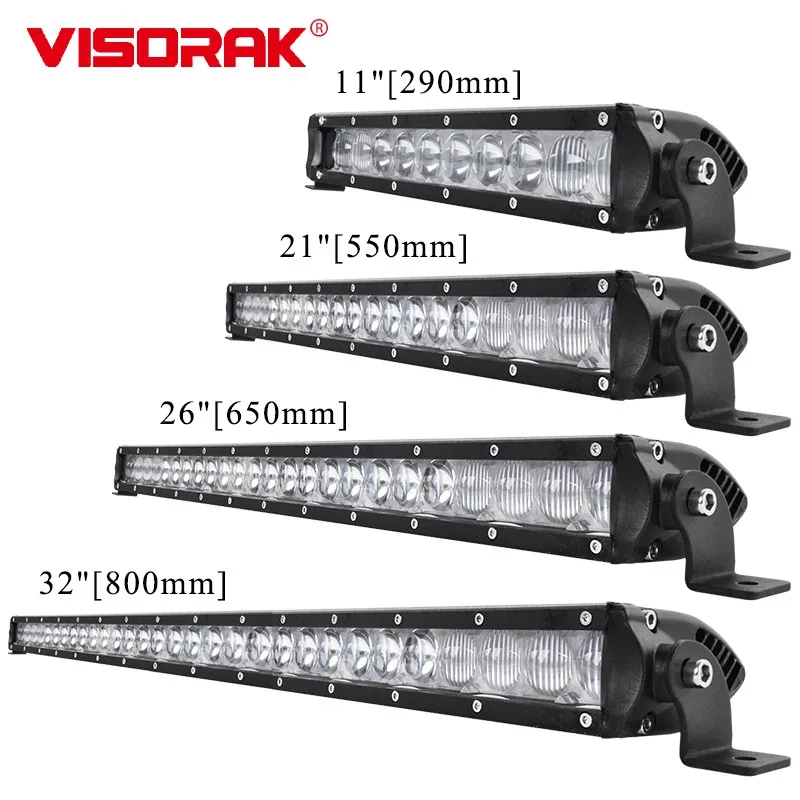 Visorak 12v 24v Slim 4x4 Led Light Bar Ip68 Waterproof For Offroad Suv ...