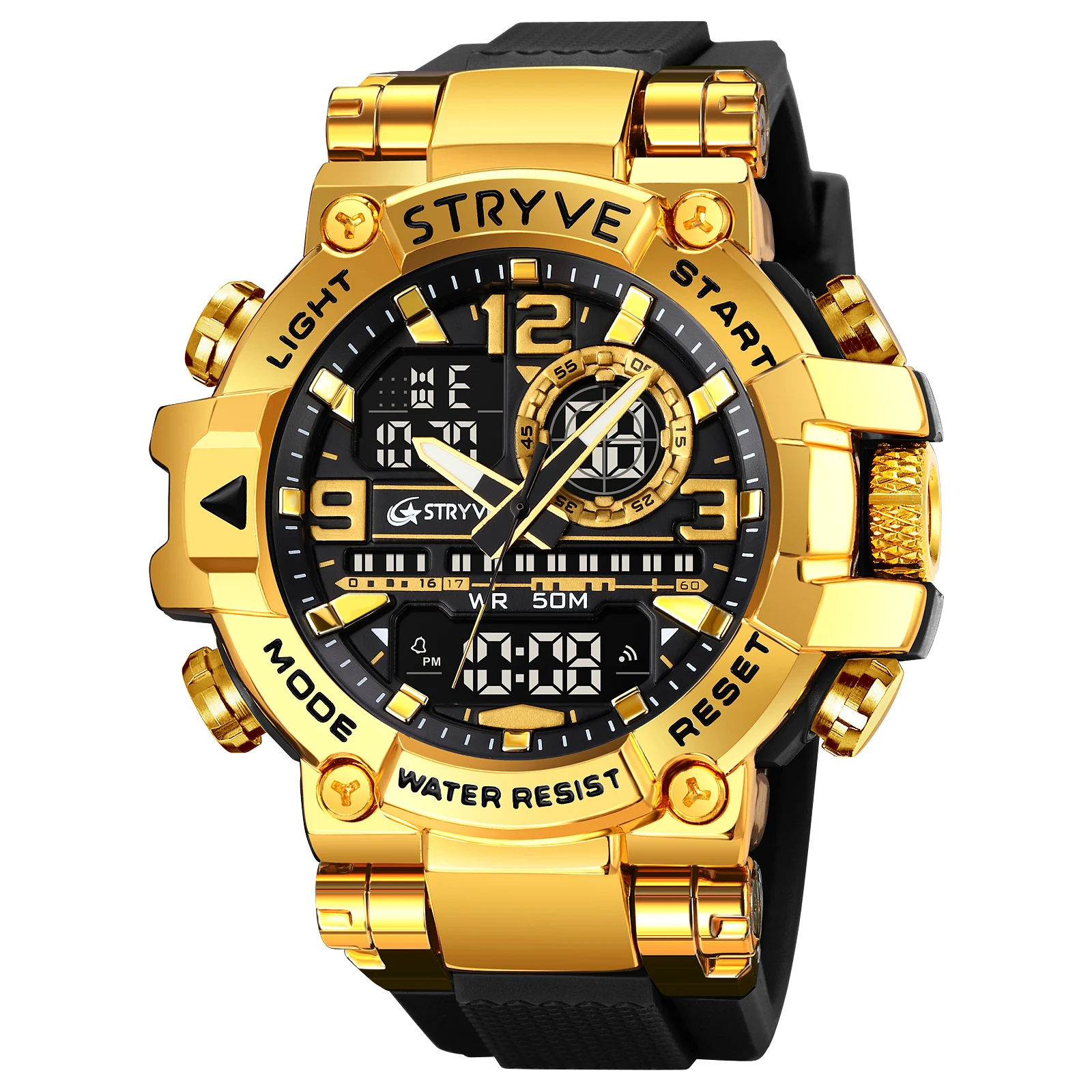 Venda quente STRYVE 8025 Relógio de esportes dos homens Digital Dual ...