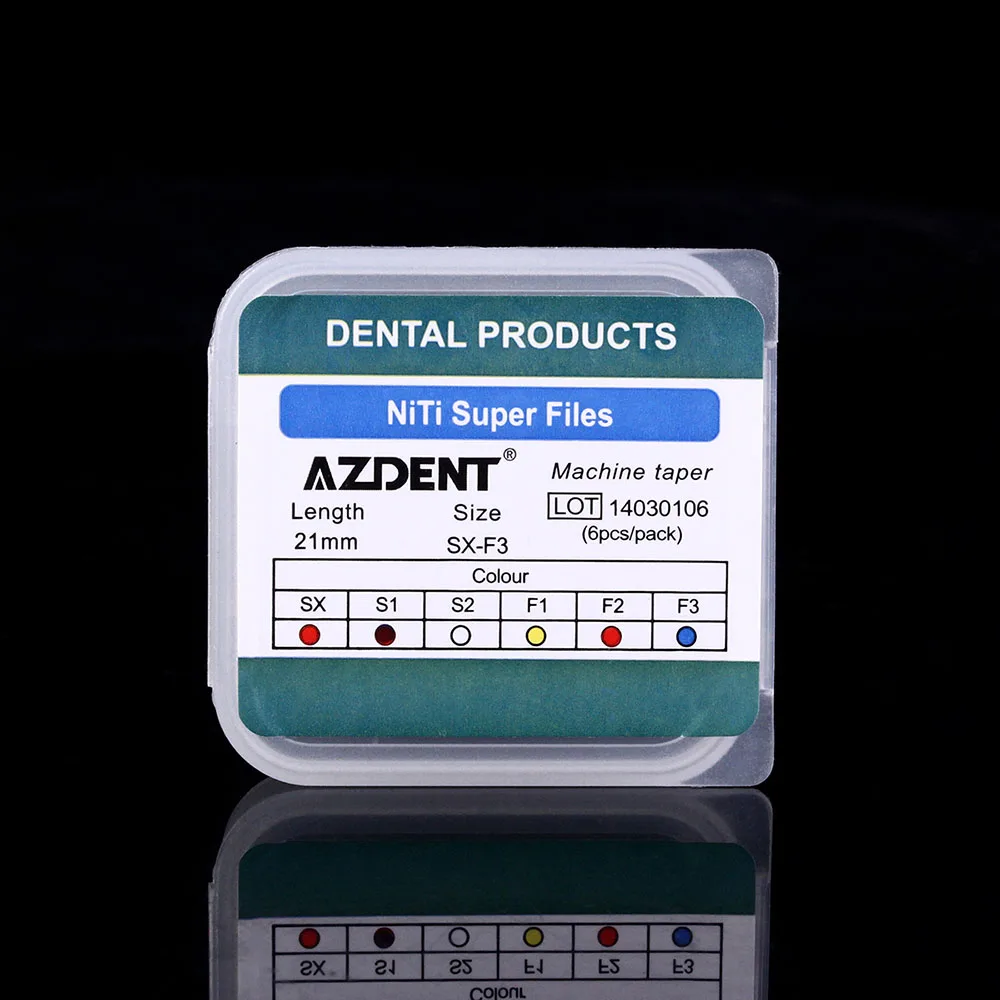 Dental Root Canal File Sx-f3 21mm/25mm 6pcs/pack Niti Super Rotary File ...