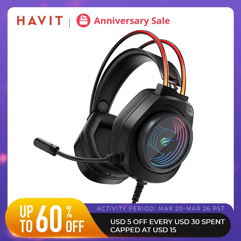 Havit H2016d Rgb Gaming Headphone | Headset Gamer Havit H2016d Rgb ...
