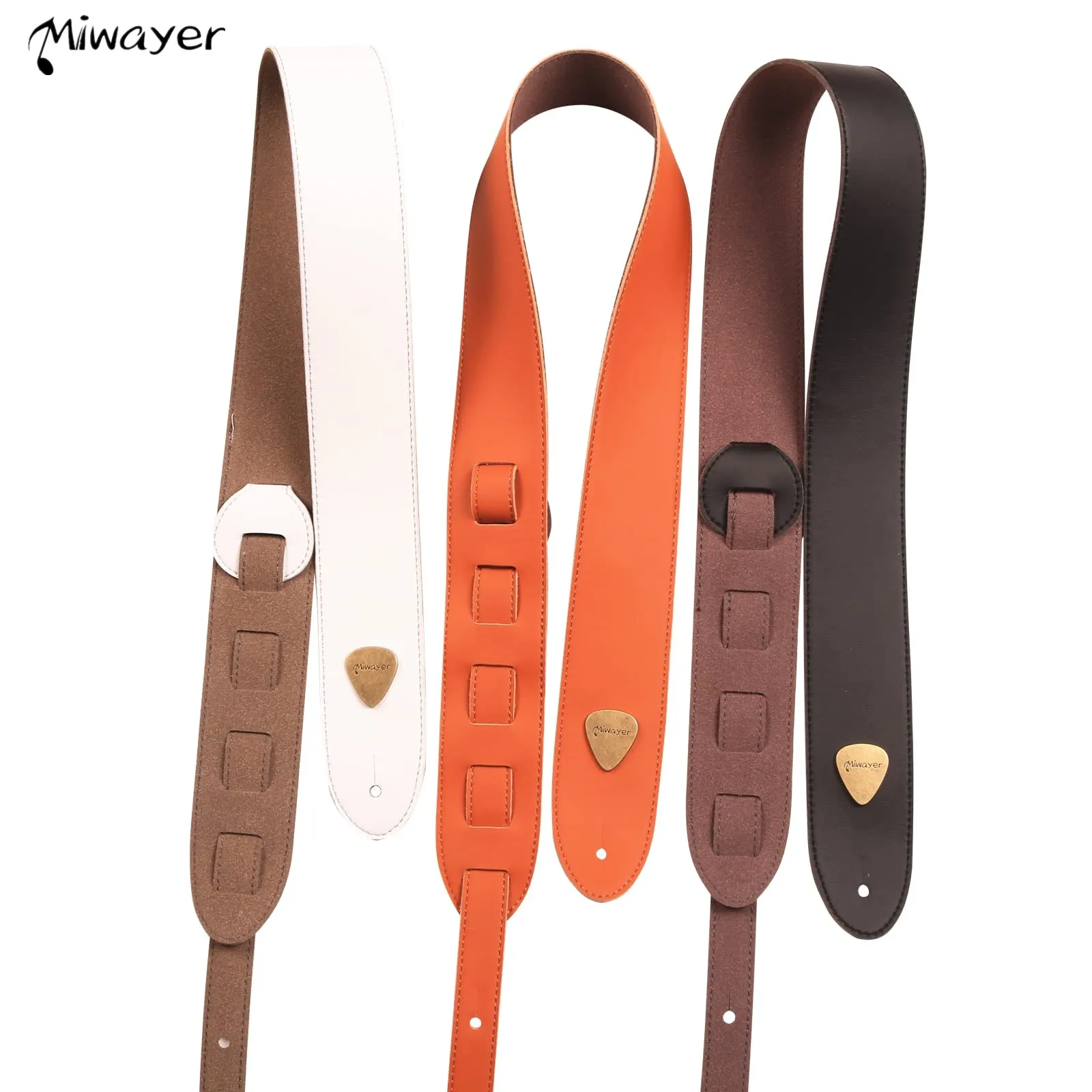 Miwayer Guitar Strap 2" Wide Deluxe Soft Genuine Leather Adjustable ...