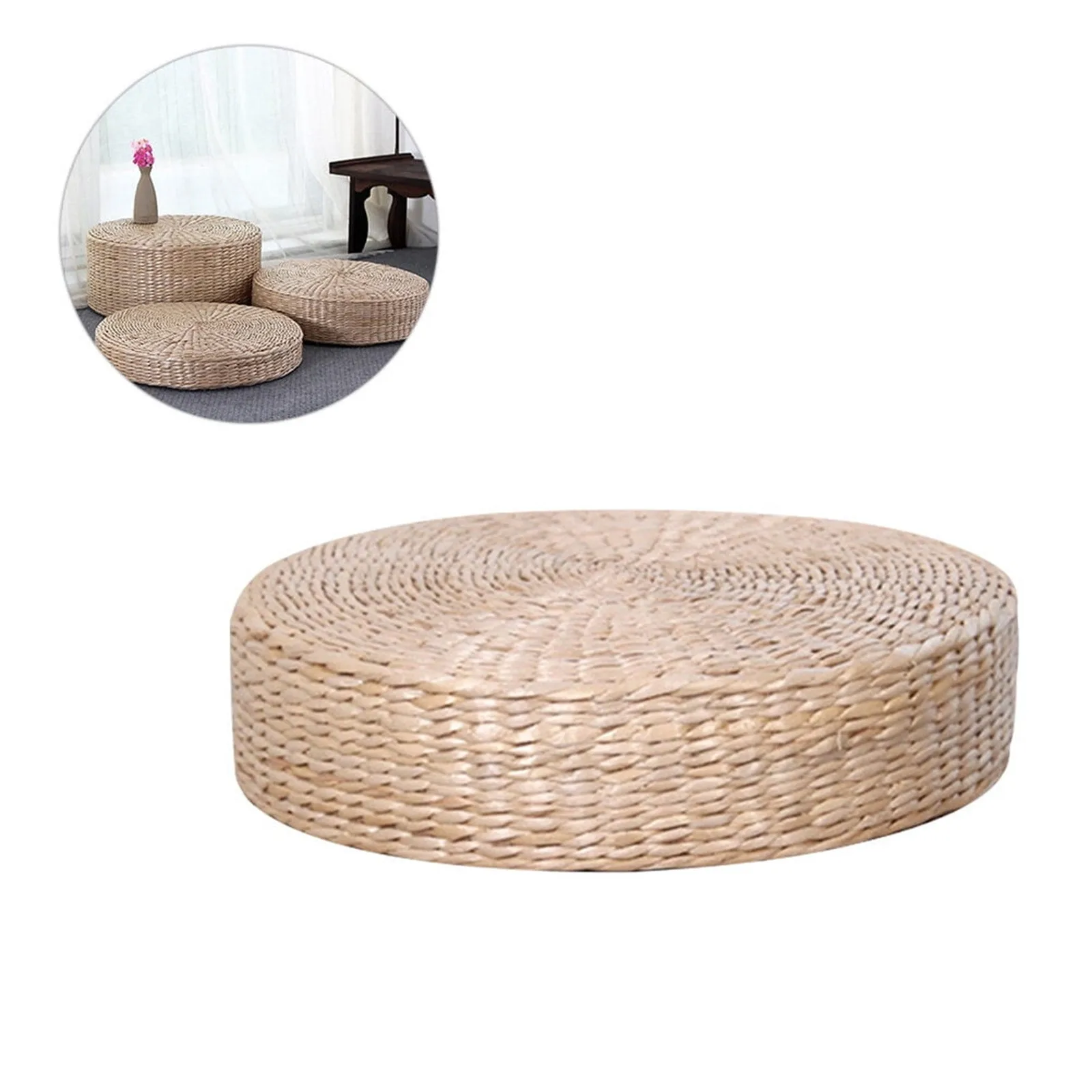 Coj-n-de-paja-para-suelo-Tatami-PUF-tejido-para-meditaci-n-coj-n-de ...