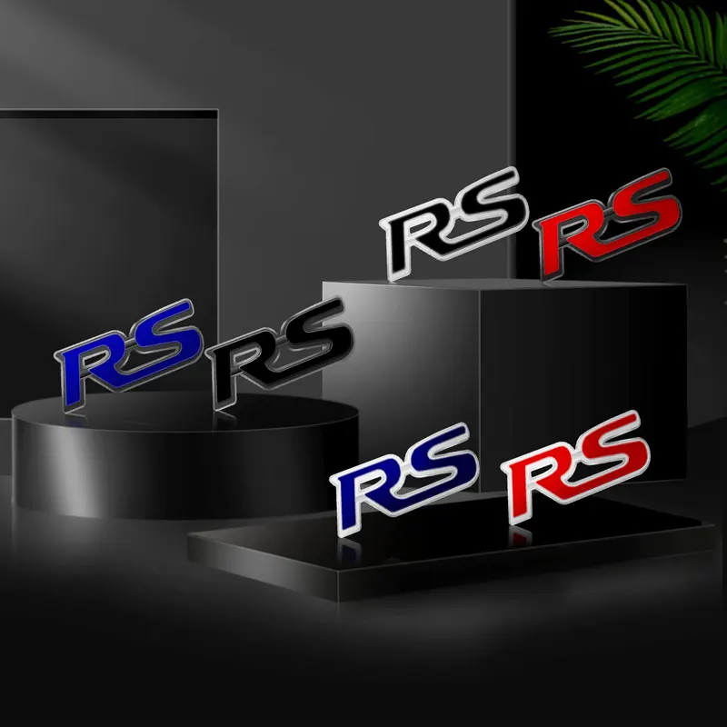 Auto-Interior-Small-Metal-Sticker-RS-Logo-Car-Dashboard-Sticker-Window ...