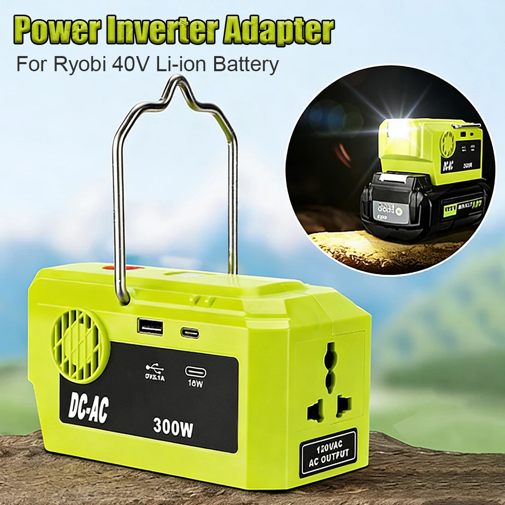 NEW Portable Power Inverter for Ryobi 40V Li-ion Battery Adapter with ...