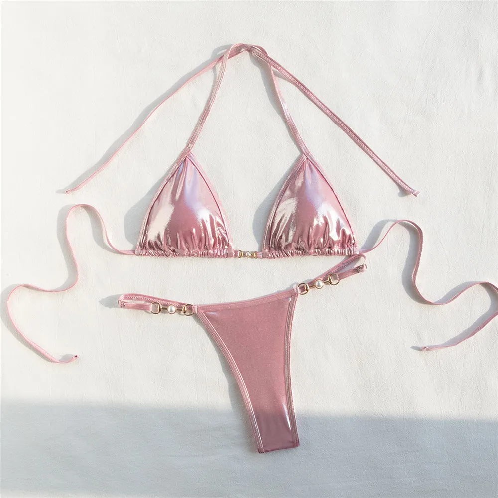 Sexy-Pink-Shiny-Swimwear-Halter-String-Micro-Bikinis-Set-Mujer-Triangle-Swimsuit-Women-2024-Bead ...