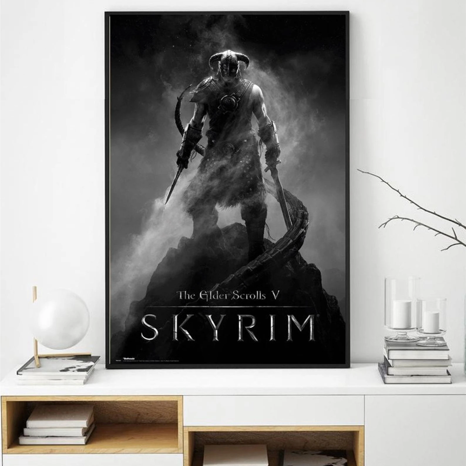 Skyrim poster The Elder Scrolls V Poster Minimalist For Living Room ...