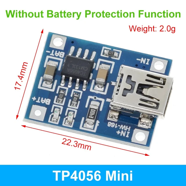 10PCS Type-C Micro Mini 5V1A 18650 TP4056 Lithium Battery Charger ...