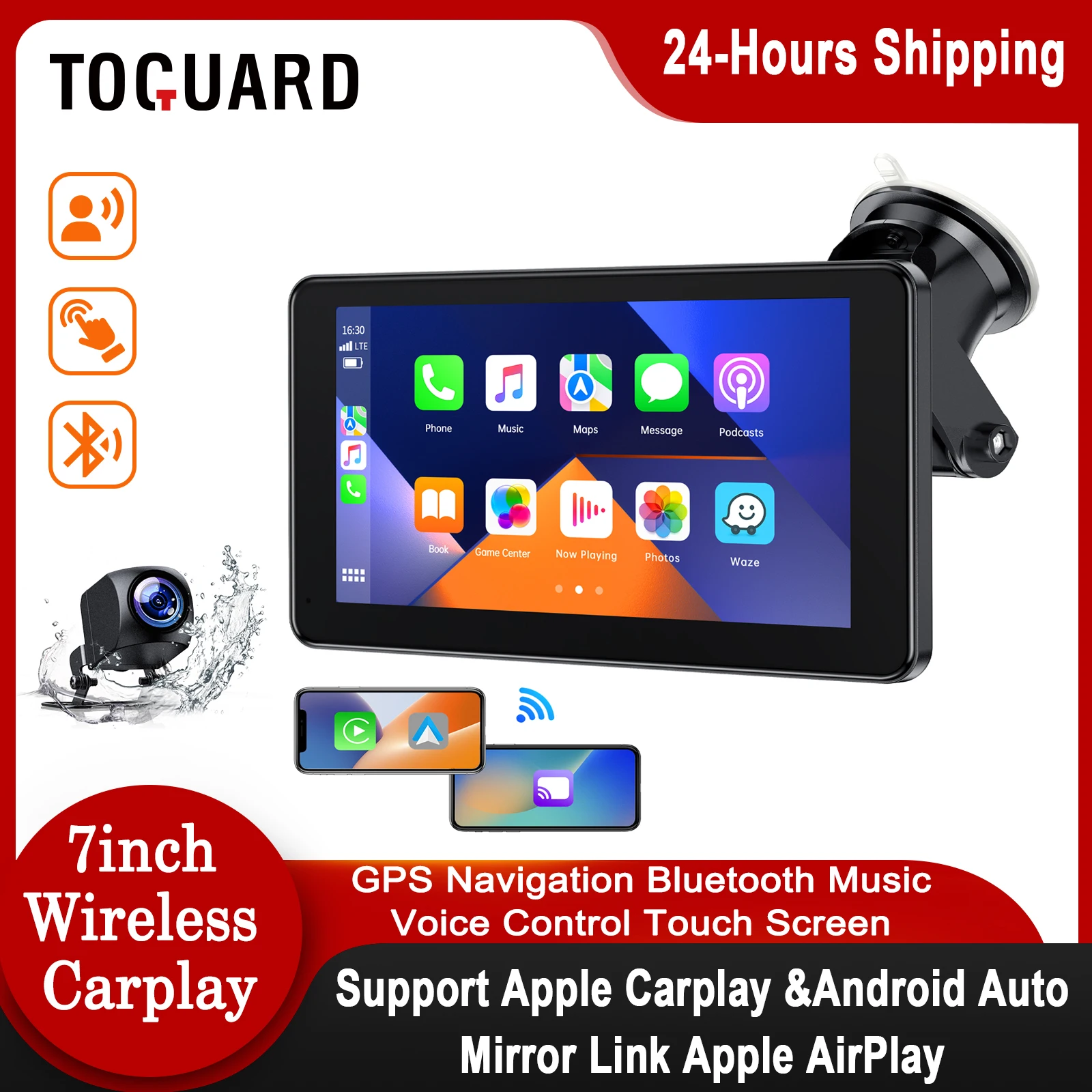 TOGUARD-7-Wireless-Apple-Carplay-Android-Auto-Car-Screen-Car-Stereo ...