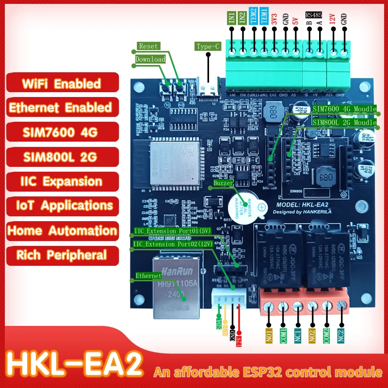EA2 controller Supports RS485 temp detect IIC Support Arduino and ...