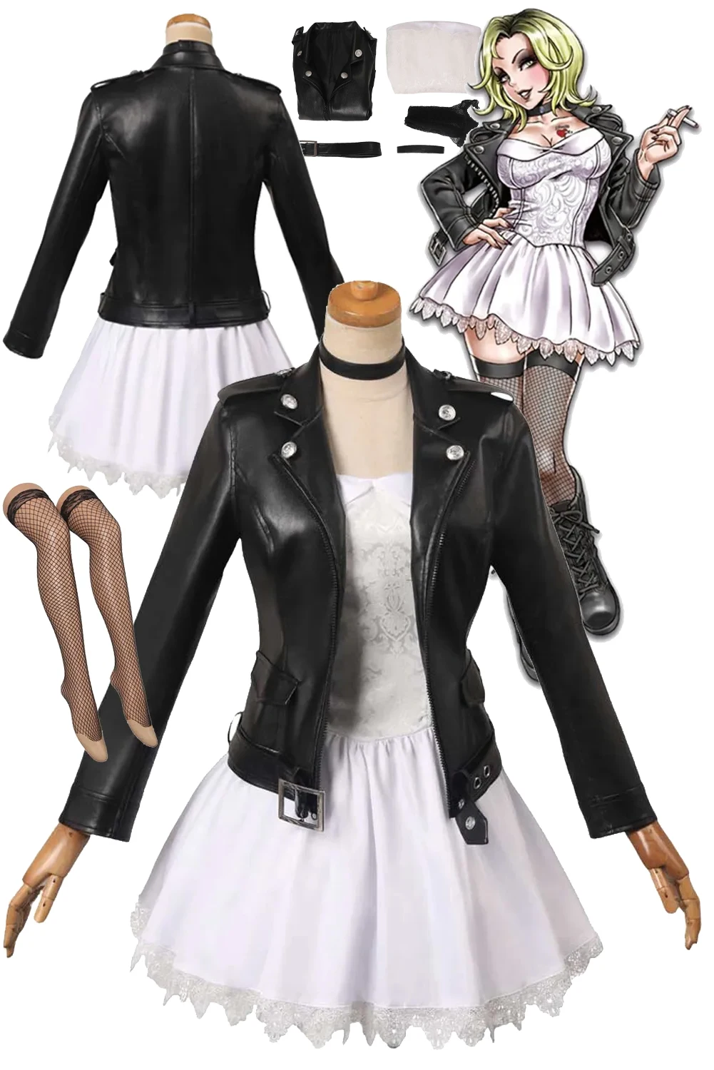 Tiffany-Cosplay-Costume-Horror-TV-Chucky-Disguise-Women-Roleplay-Female ...