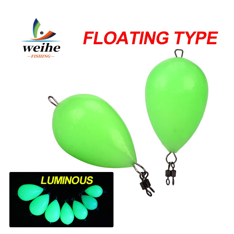 WEIHE 1PC Glow-in-the-dark Fishing Bobber Angling Float Light up Bobber ...