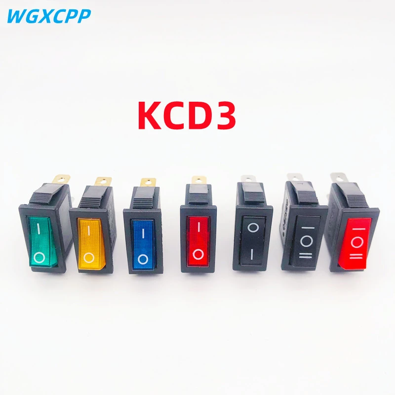 1/5 Pcs,kcd3,rocker Switch,on-off,copper Point,3 Pin,electrical ...