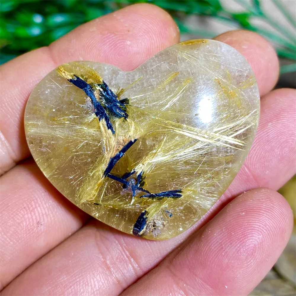 Stone-Natural-Gold-Rutilated-Heart-Quartz-Hair-Crystal-Point-Mineral ...