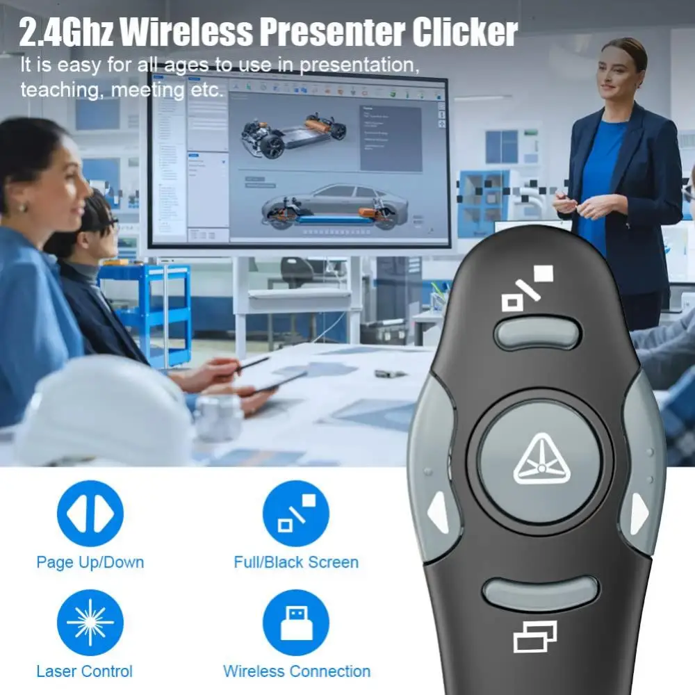 Projection Remote Control Teaching Remote Clicker Page Turning Wireless ...
