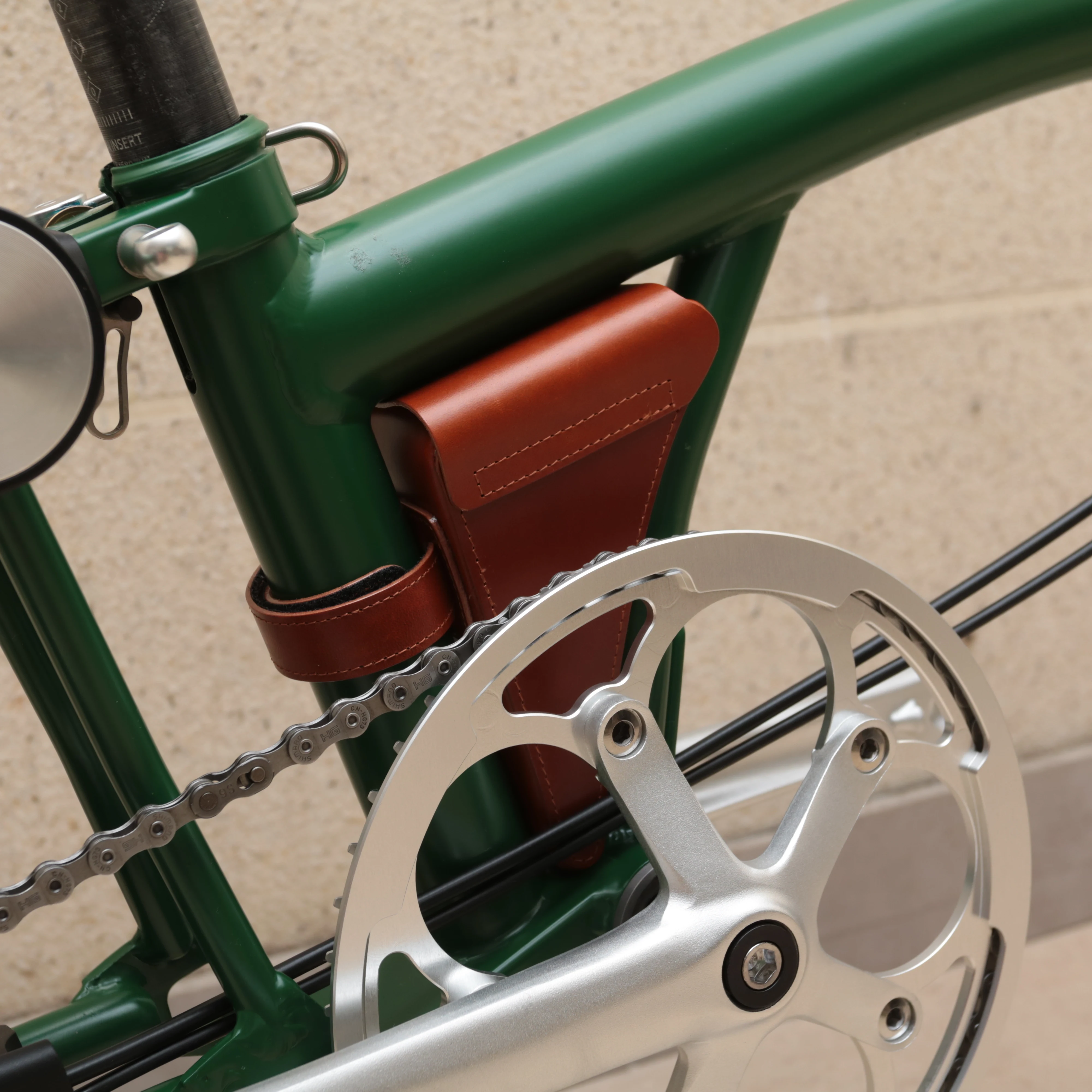 Folding-Bike-Cowhide-Triangle-Bag-For-Brompton-cline-pline-Bag-Leather ...