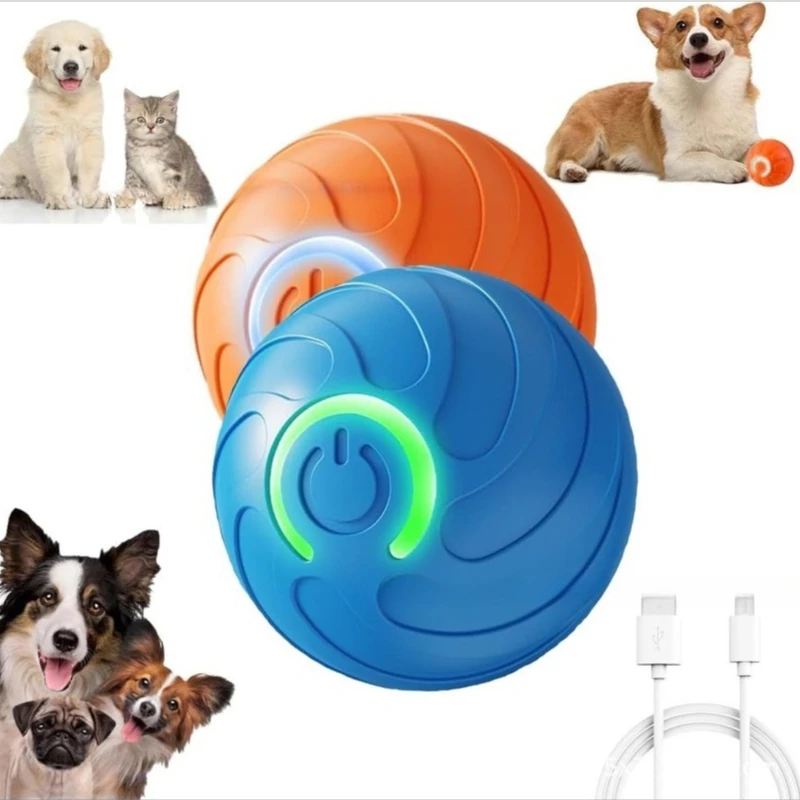 Smart Dog Toys Ball Electronic Interactive Cat Toy Pet Gravity Jump ...