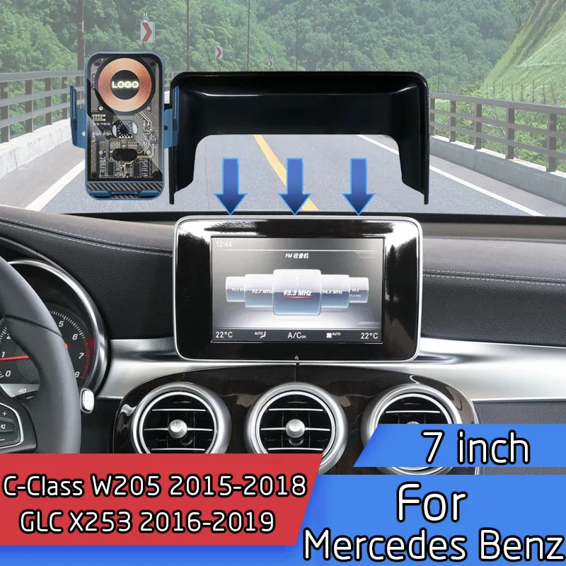 For-Mercedes-Benz-C-Class-W205-GLC-X253-15-19-Car-Wireless-Charger ...