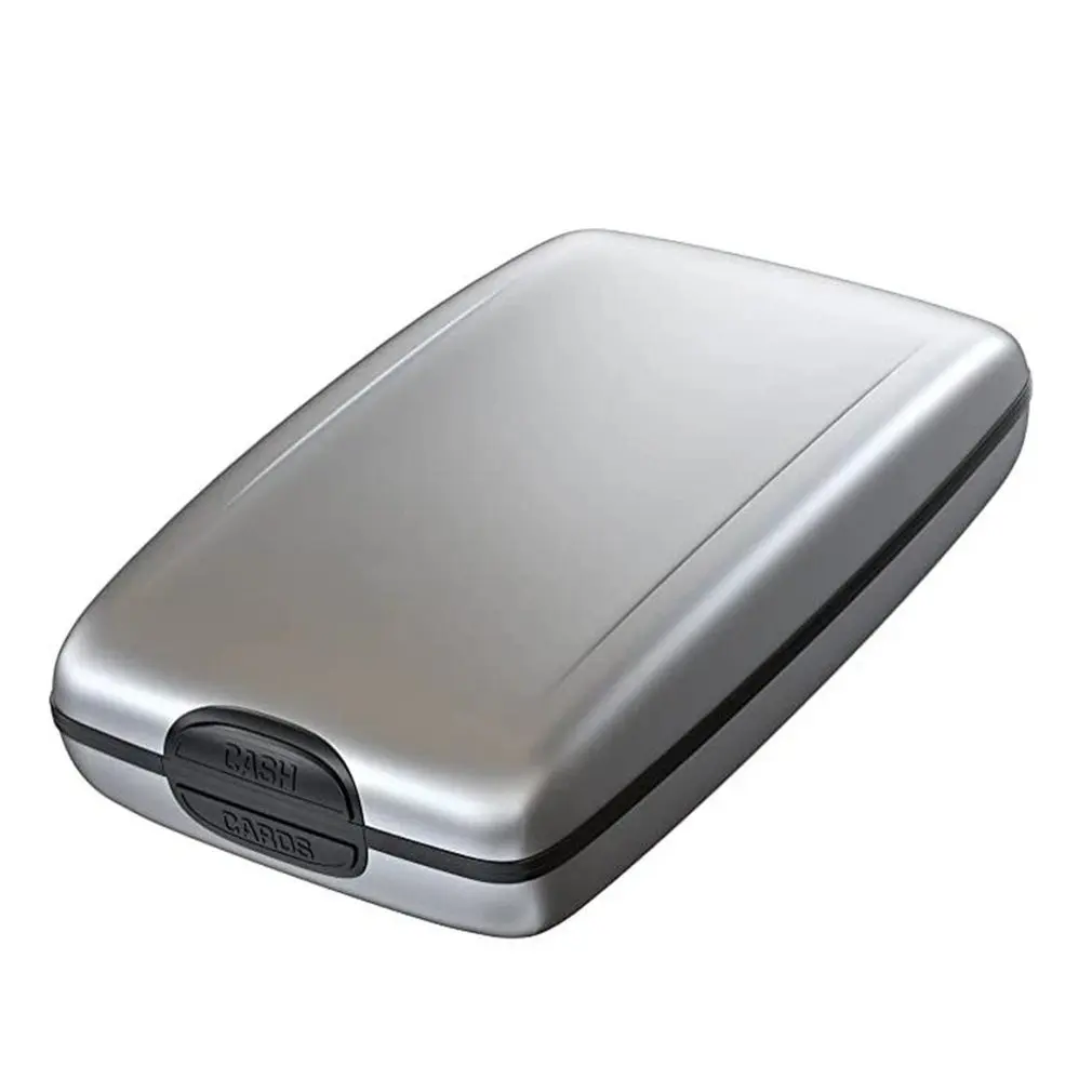 Tarjetero-con-bloqueo-RFID-para-hombre-y-mujer-Protector-de-Metal ...