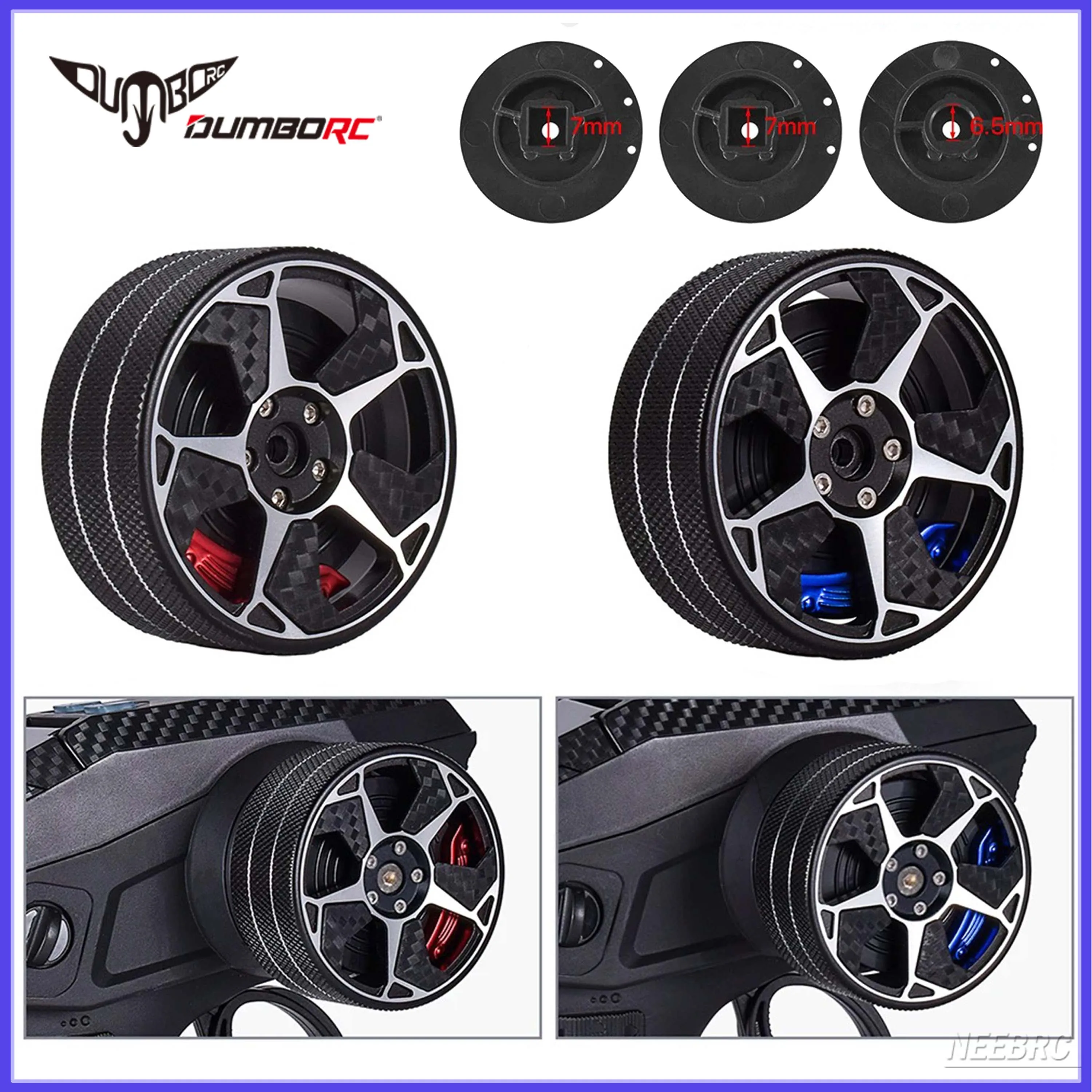 DUMBORC-Upgrade-RC-Transmitter-Metal-Handwheel-Remote-Control-Steering ...