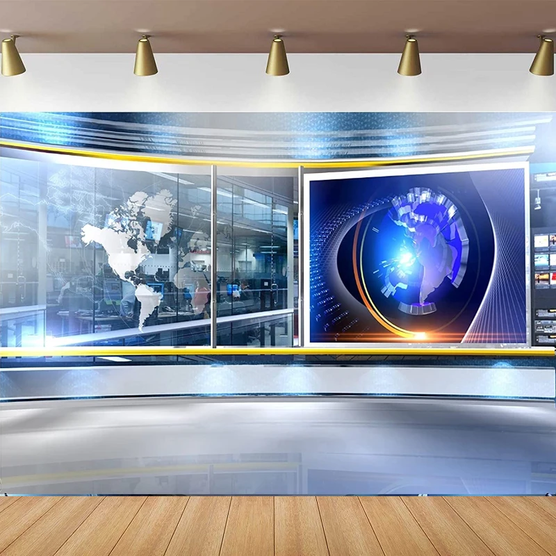 Photography-Backdrop-News-Studio-TV-Broadcast-Studio-Recording-Filming ...