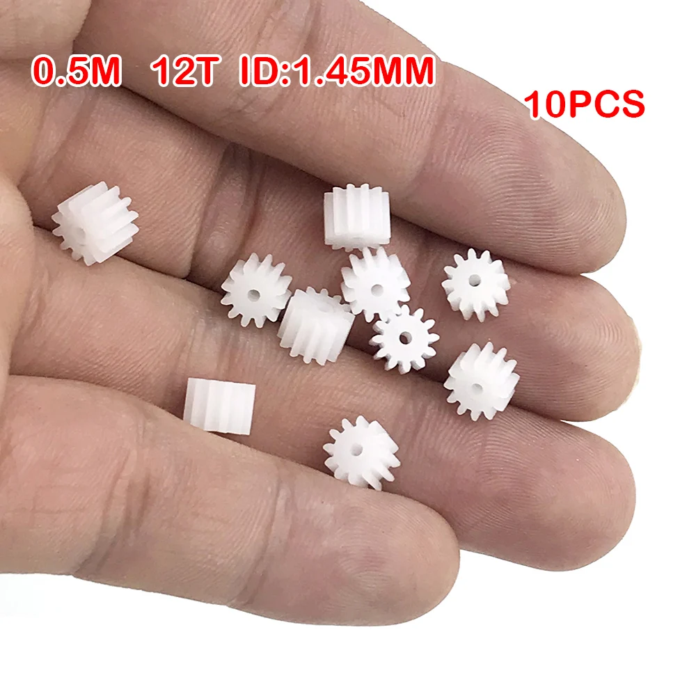 10pcs Plastic Gear 0.5Modulus 121.5A 0.5M Pinion Gear 12 Teeth Plastic ...