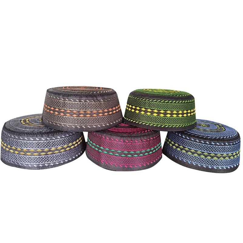 Cotton-Embroidery-Leisure-Saudi-Arabia-Islamic-Hat-Muslim-Men-Prayer ...