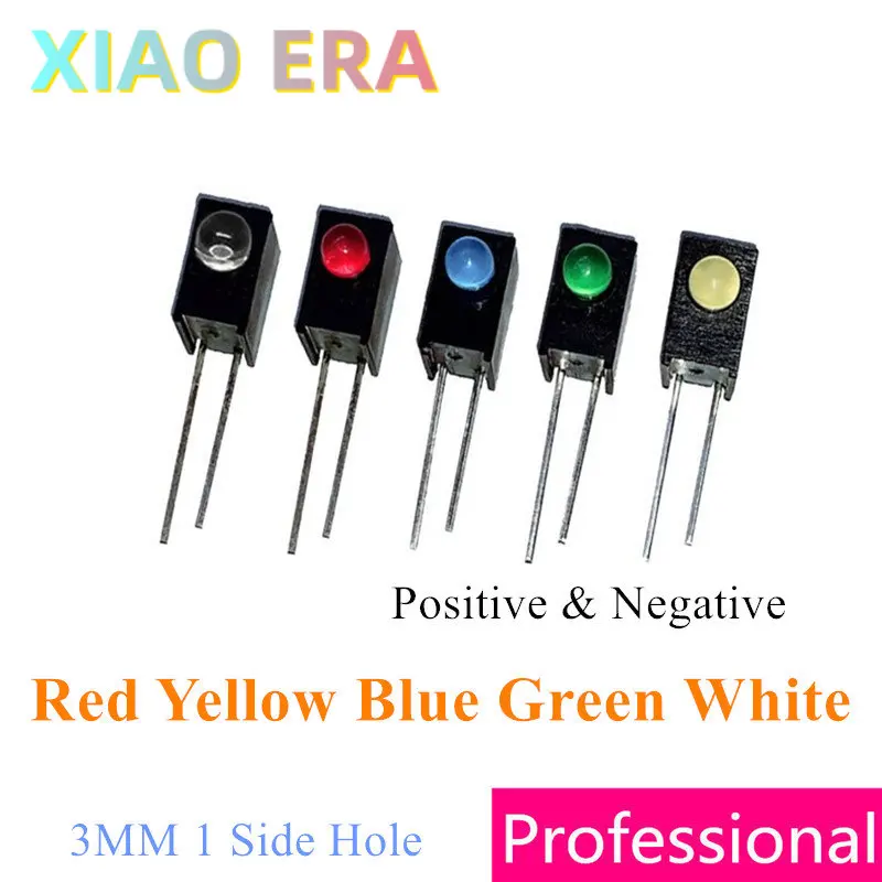 1000pcs-3MM-Single-hole-Side-led-holder-with-led-1-hole-90-Degree-Red ...