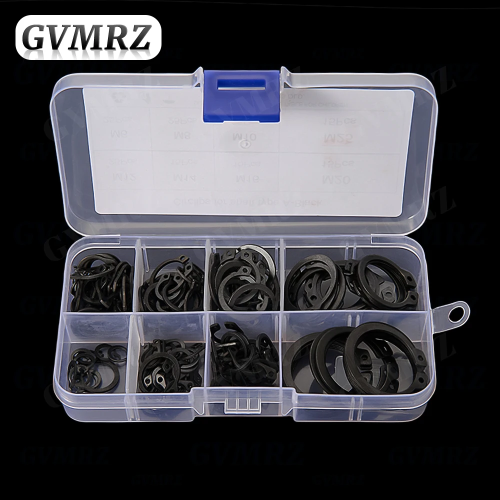 160PCS/box C Type External Circlip Clip Snap Ring Mix 8 Sizes M6 to M25 ...