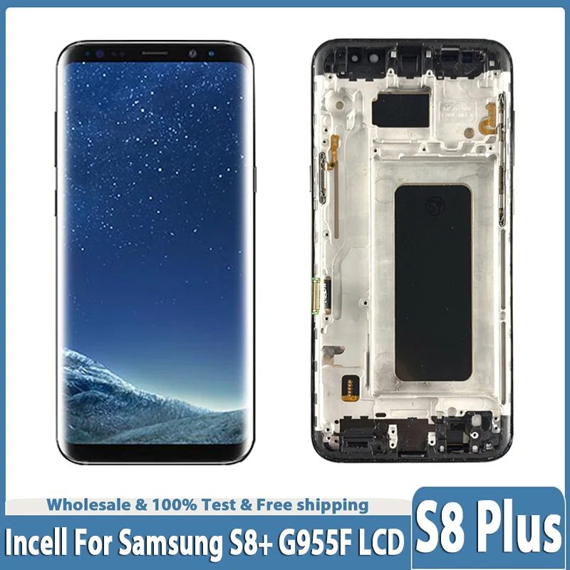 100% testado display incell para samsung galaxy s8 plus g955 g955f ...