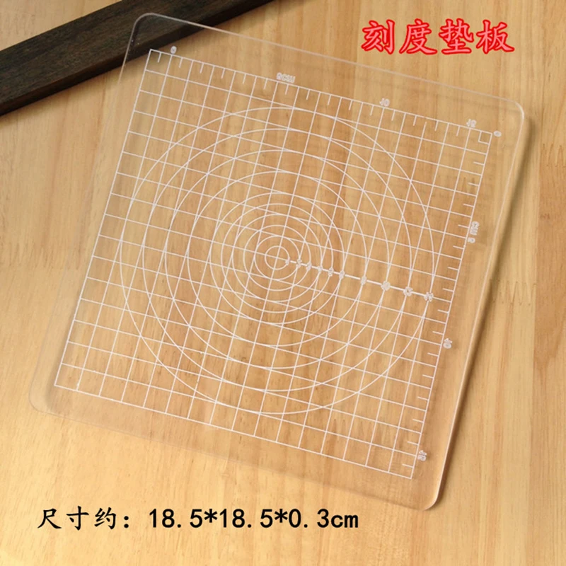 1pcs Square Acrylic Transparent Stamp Pressure Clay Mud Ultra-light ...