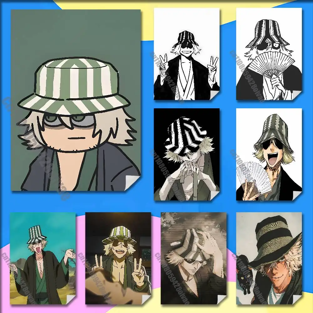 Kisuke Urahara B-Bleach Poster Sticker For Bars 40x60cm Self-adhesive ...