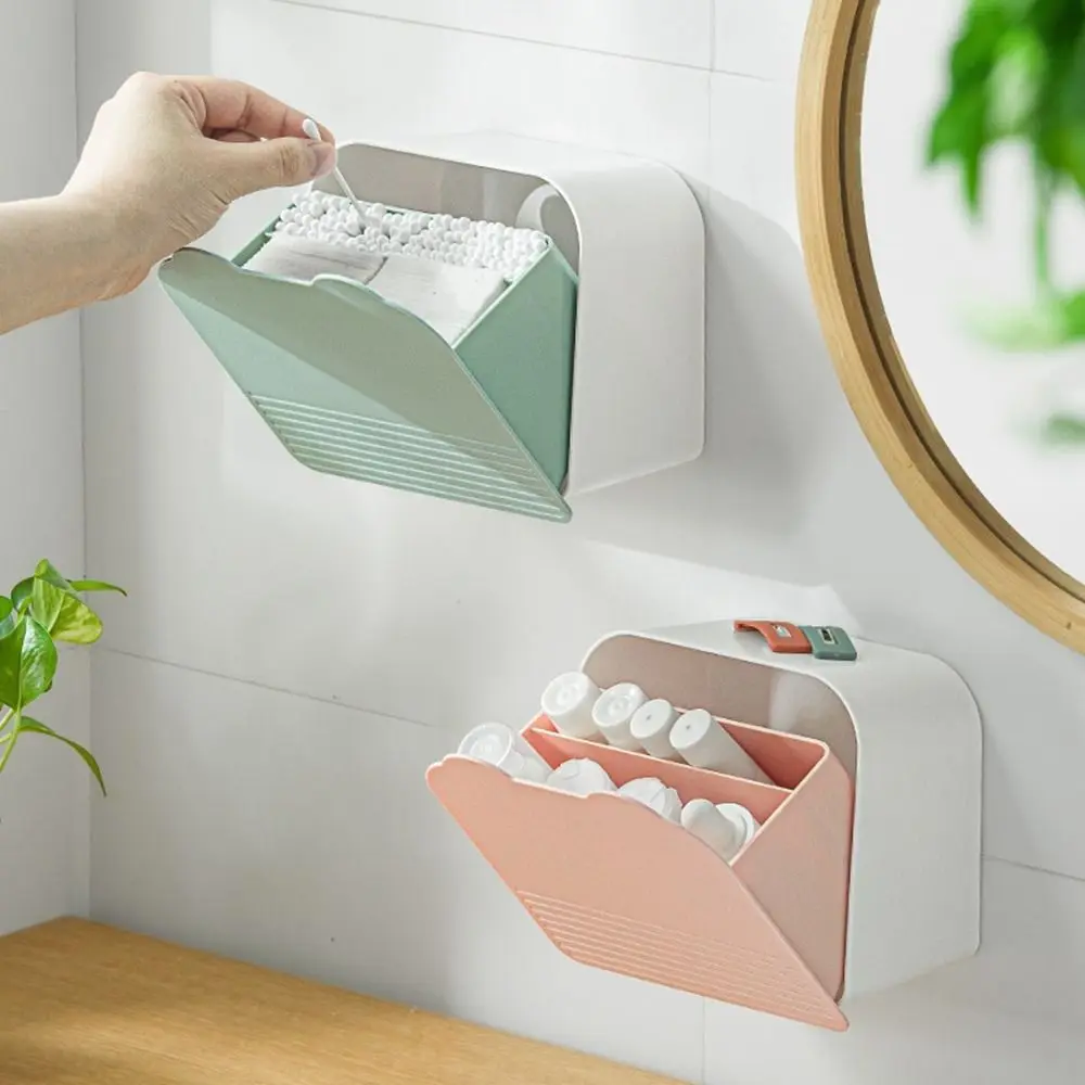 Wall-Mounted-Punch-free-Flip-Top-Sanitary-Pad-Storage-Box-Dustproof ...
