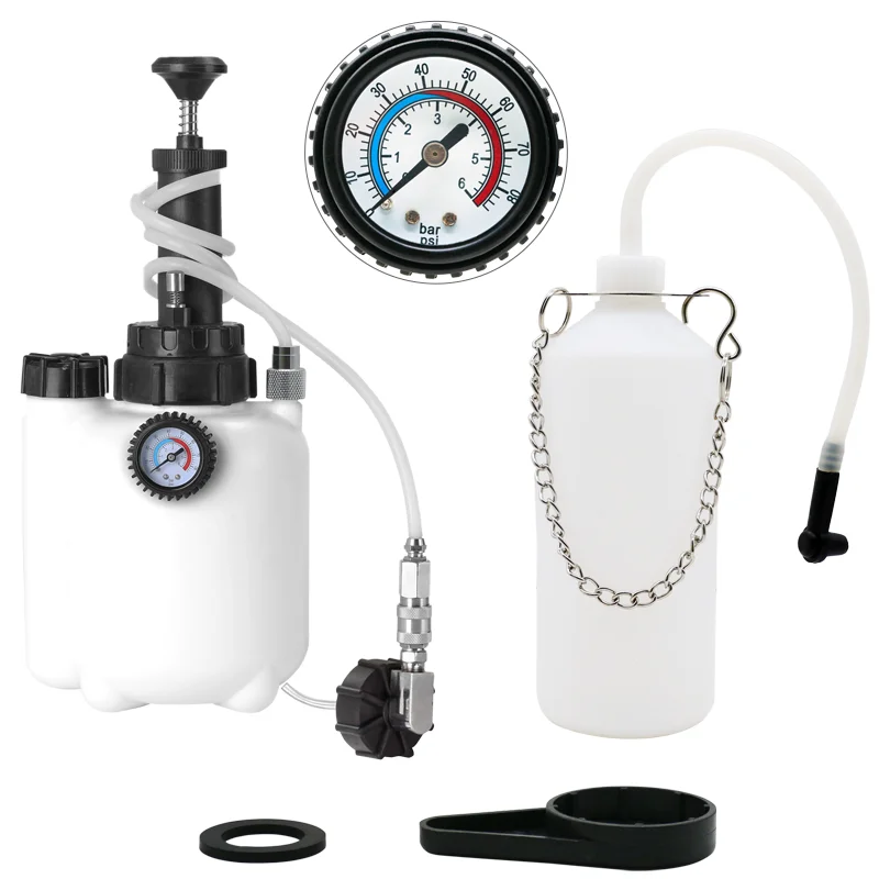 3L-Manual-Brake-Bleeder-Kit-with-1L-Oil-Bottle-Fluid-Pressure-Bleeding ...