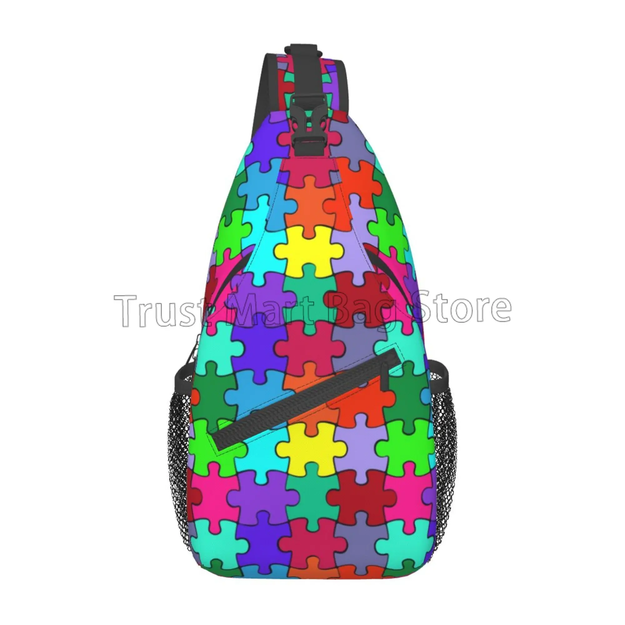 Autism-Awareness-Colorful-Puzzle-Piece-Print-Sling-Backpack-Crossbody ...