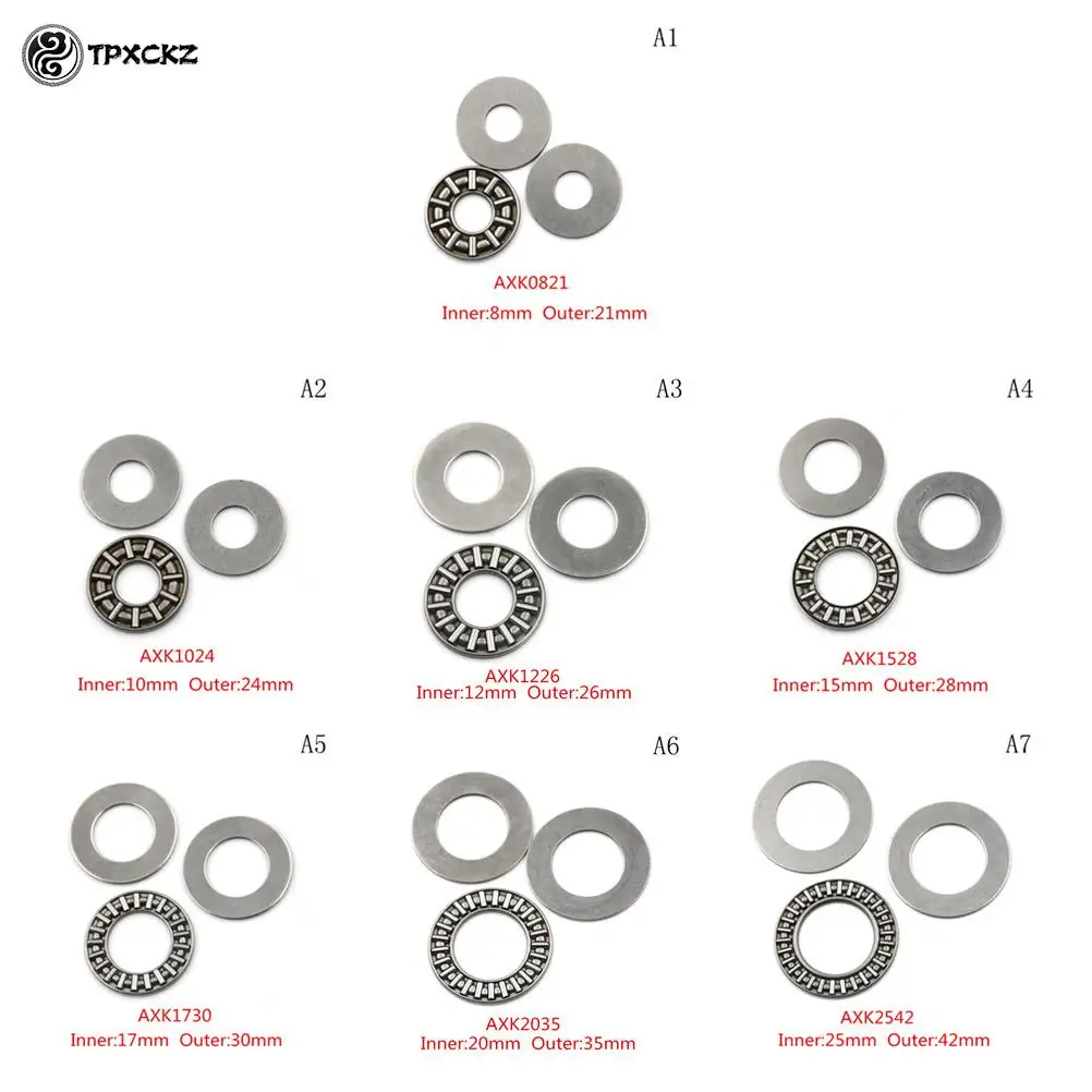 3Pcs Plane Thrust Needle Roller Bearing AXK0821+2AS AXK2035+2AS AXK1024 ...