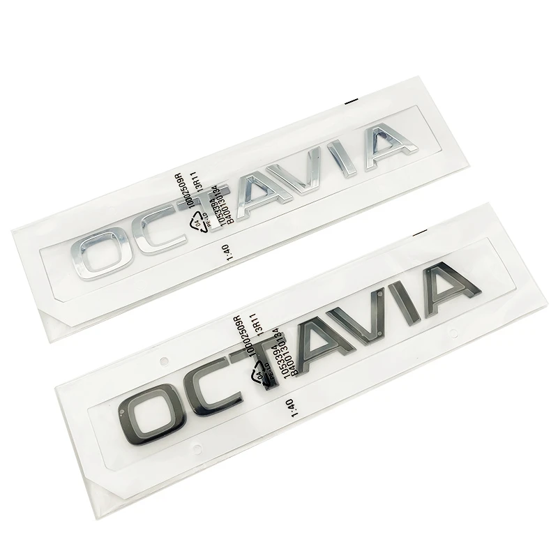 3d Abs Black Chrome Car Letters Car Rear Trunk Badge Sticker Skoda ...