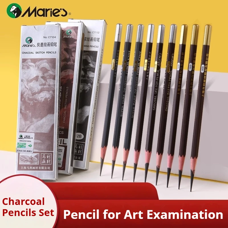 Juego de lápices de dibujo de boceto profesional 2H HB B 2B 3B 4B 5B 6B ...