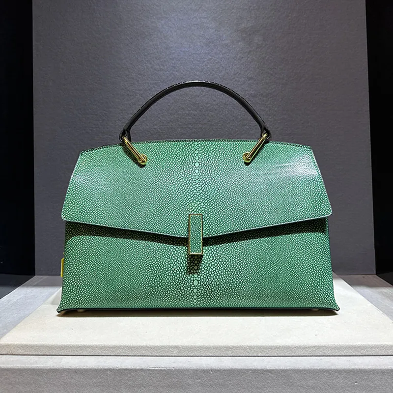 Pearl-Fish-Leather-Pattern-Women-Handbags-Shell-Bag-Cowhide-Leather ...