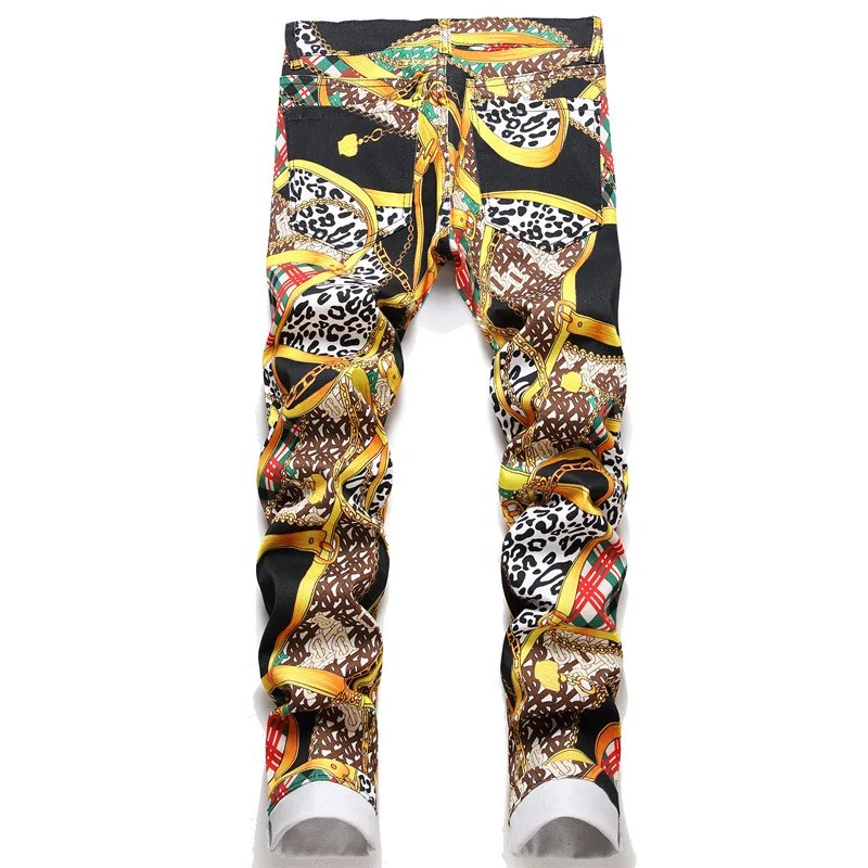 Men-s-Jeans-Digital-Printed-Cotton-Pants-Summer-Mid-Waist-Slim-Casual ...