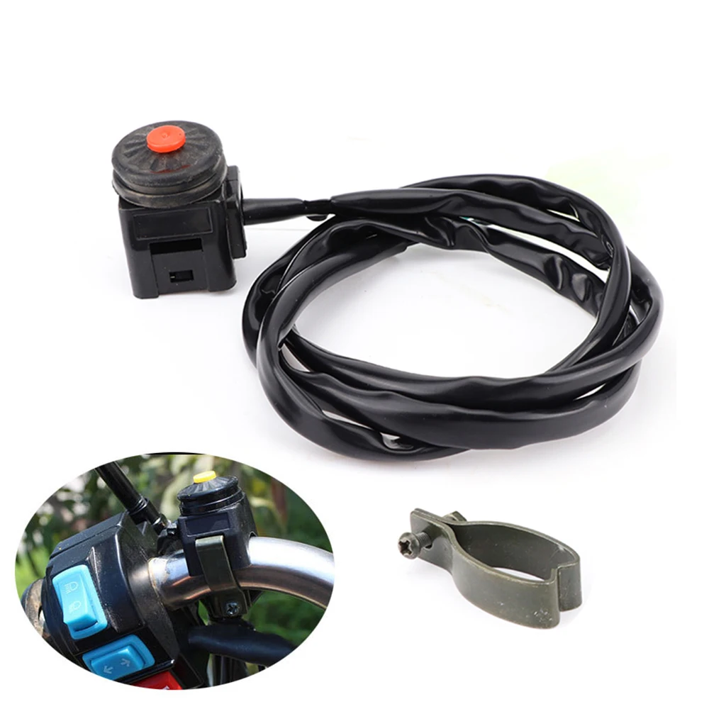 Universal Motorcycle Kill Switch Red Push Button Horn Starter For Dirt ...