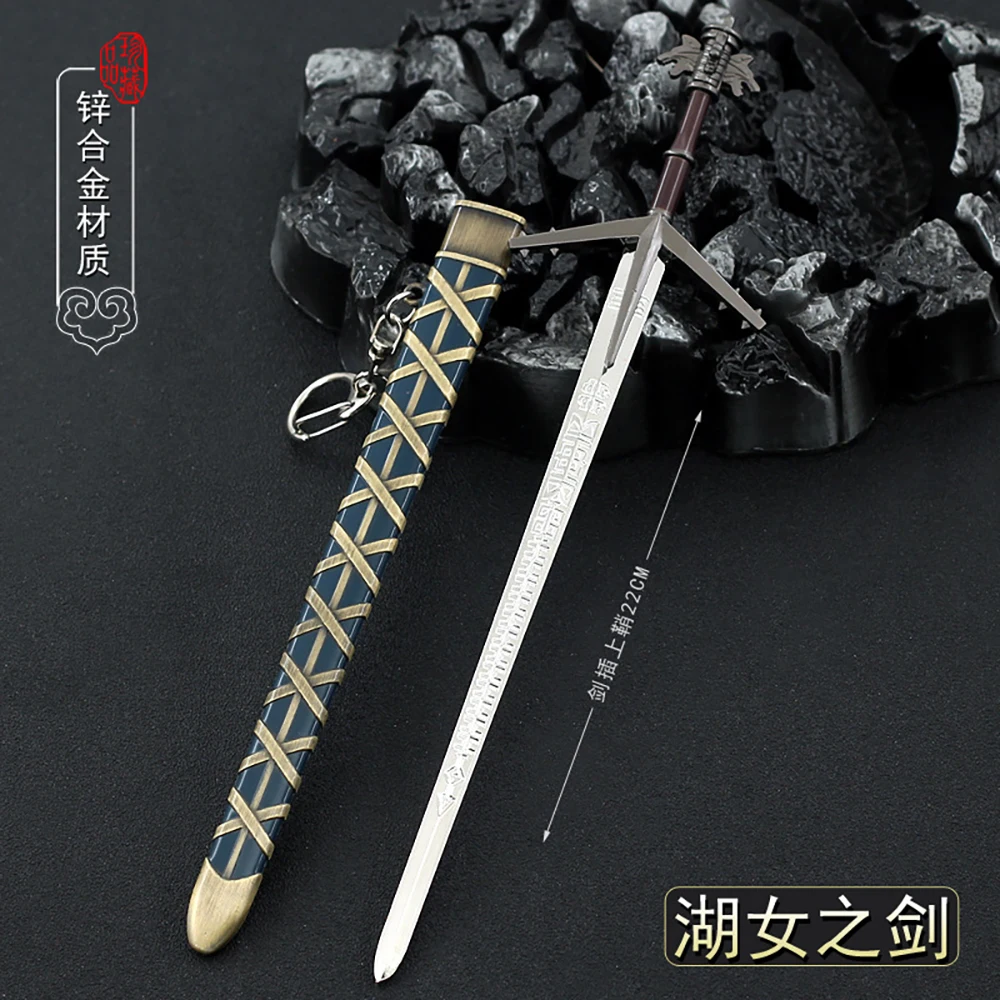 22cm-Aerondight-Geralt-Witcher-Metal-Sword-Weapon-Model-Game-Peripheral ...