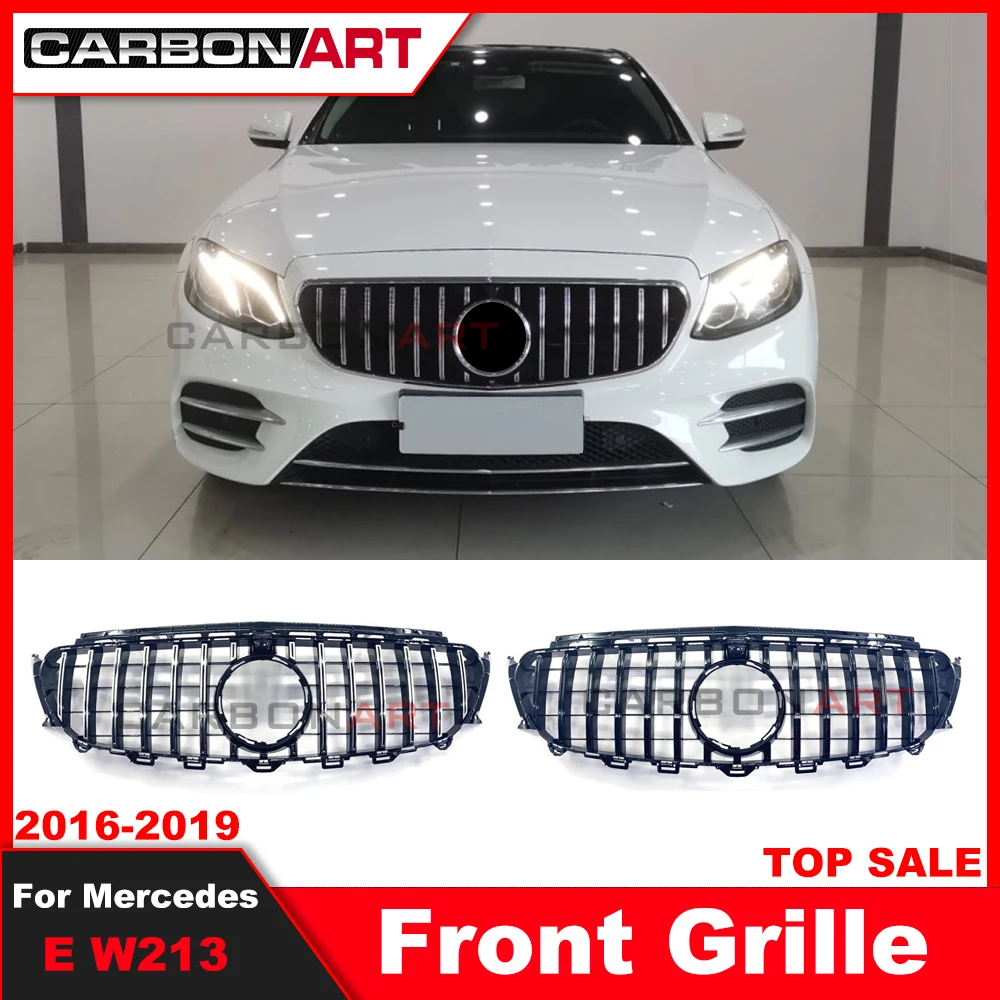 Grade gt compatível com mb w213, gt, grelha e43 e450, para e class e200, e300, e250, e320, e350 ...